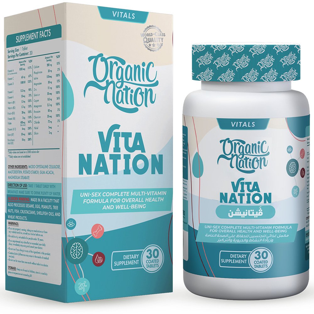 Organic Nation Vitamin Nation-30Serv.-30Tablets – Protein and More